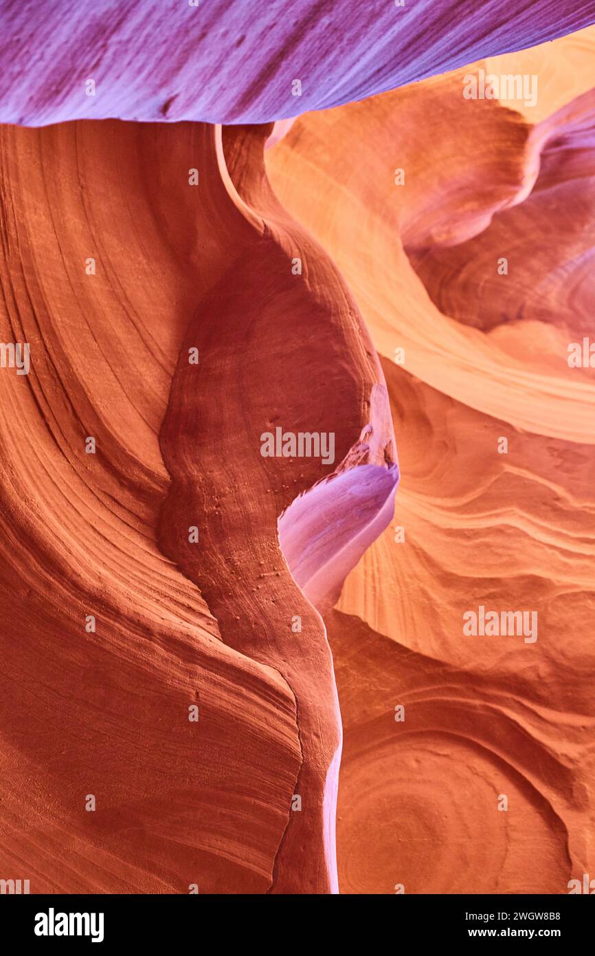 Antelope Canyon Waves: Sinuous Sandstone Curves and Light Play Stock ...