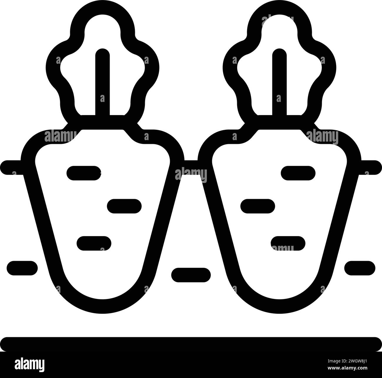 Carrot ground farm icon outline vector. Harvest food. Organic village ...