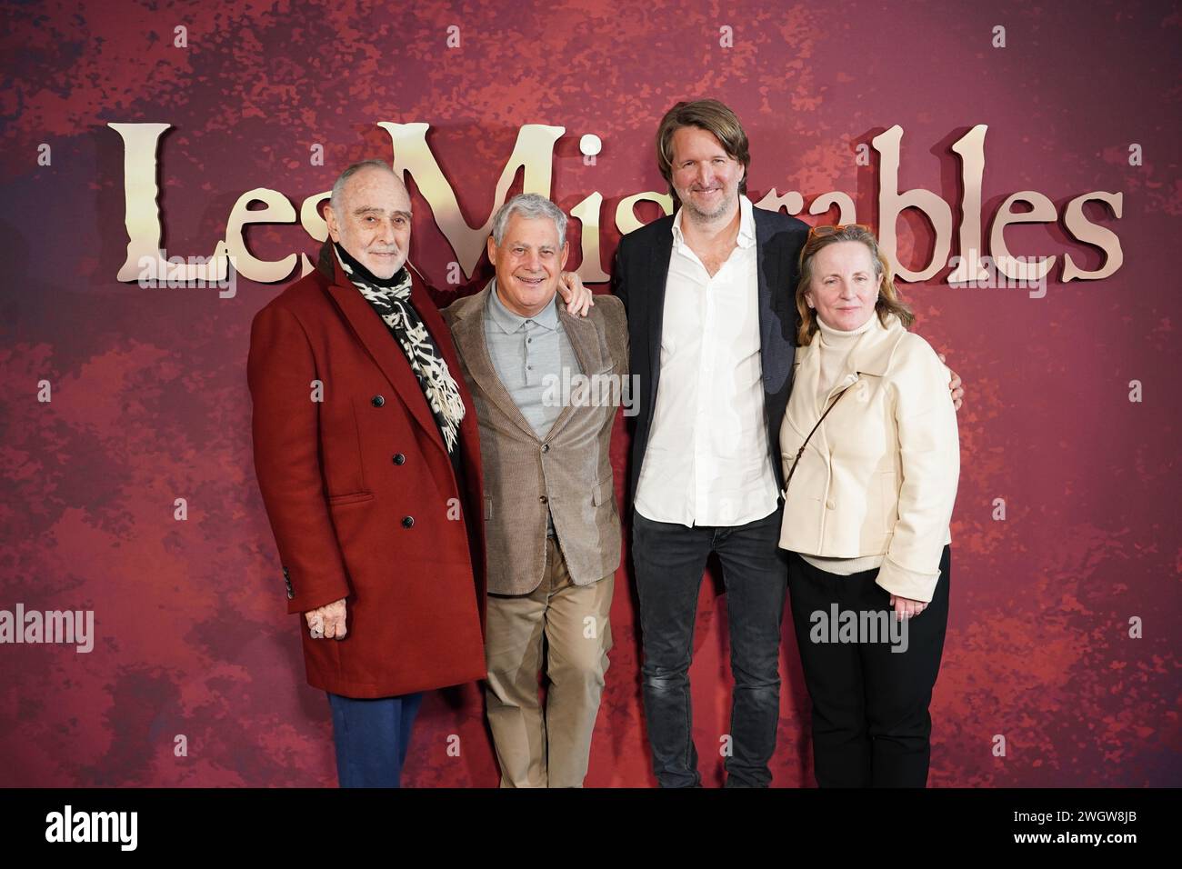 Claude-Michel Schonberg, Cameron Mackintosh, Tom Hooper and Debra Hayward attend a celebrity ...