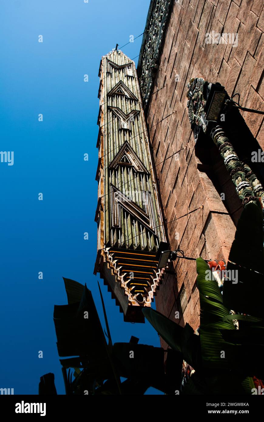 A tower adorned with robust wooden beams Stock Photo - Alamy