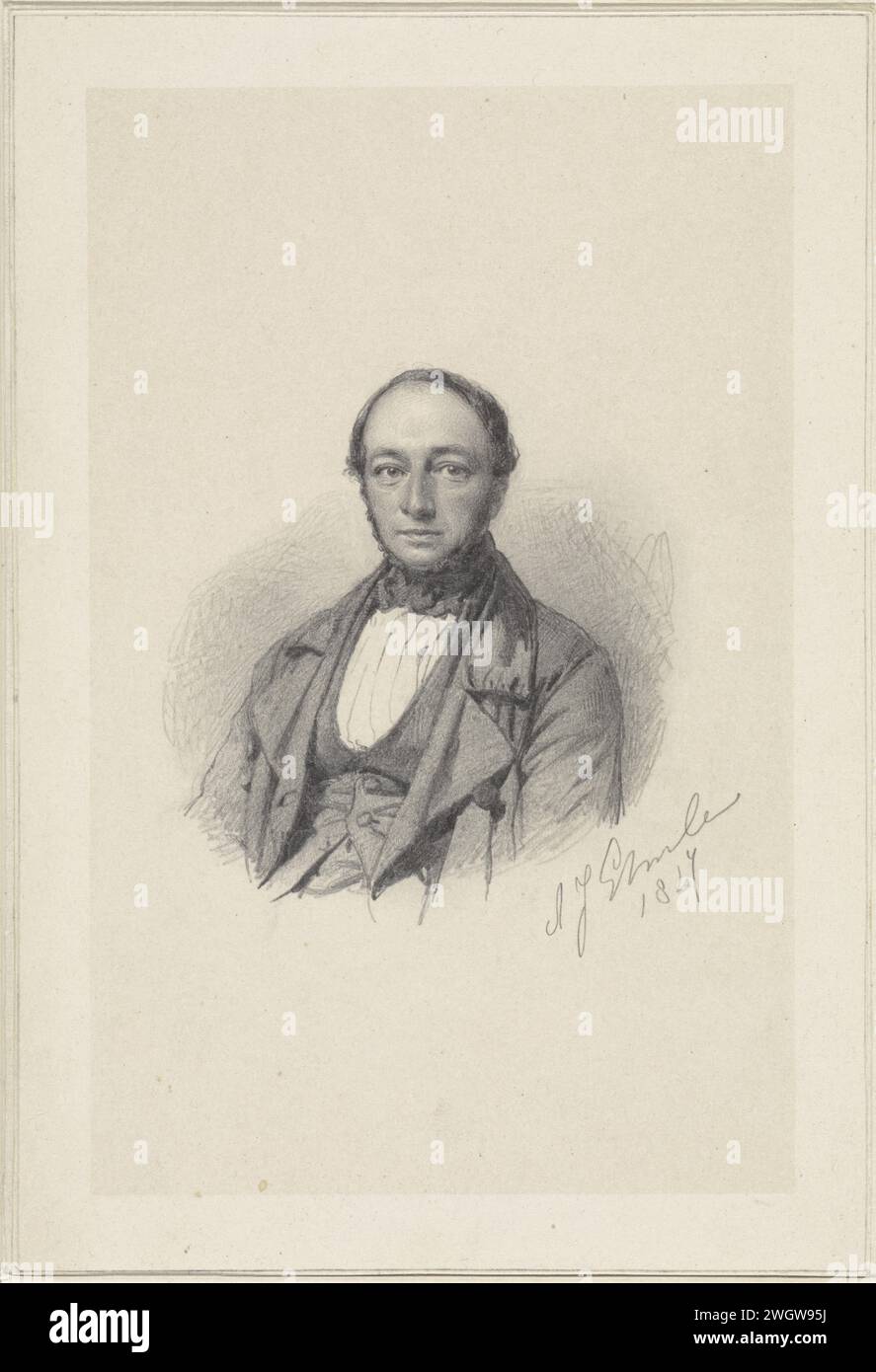 Portrait of Arnoldus Johannes Eymer, Adrianus Johannes Ehnle, 1847 ...
