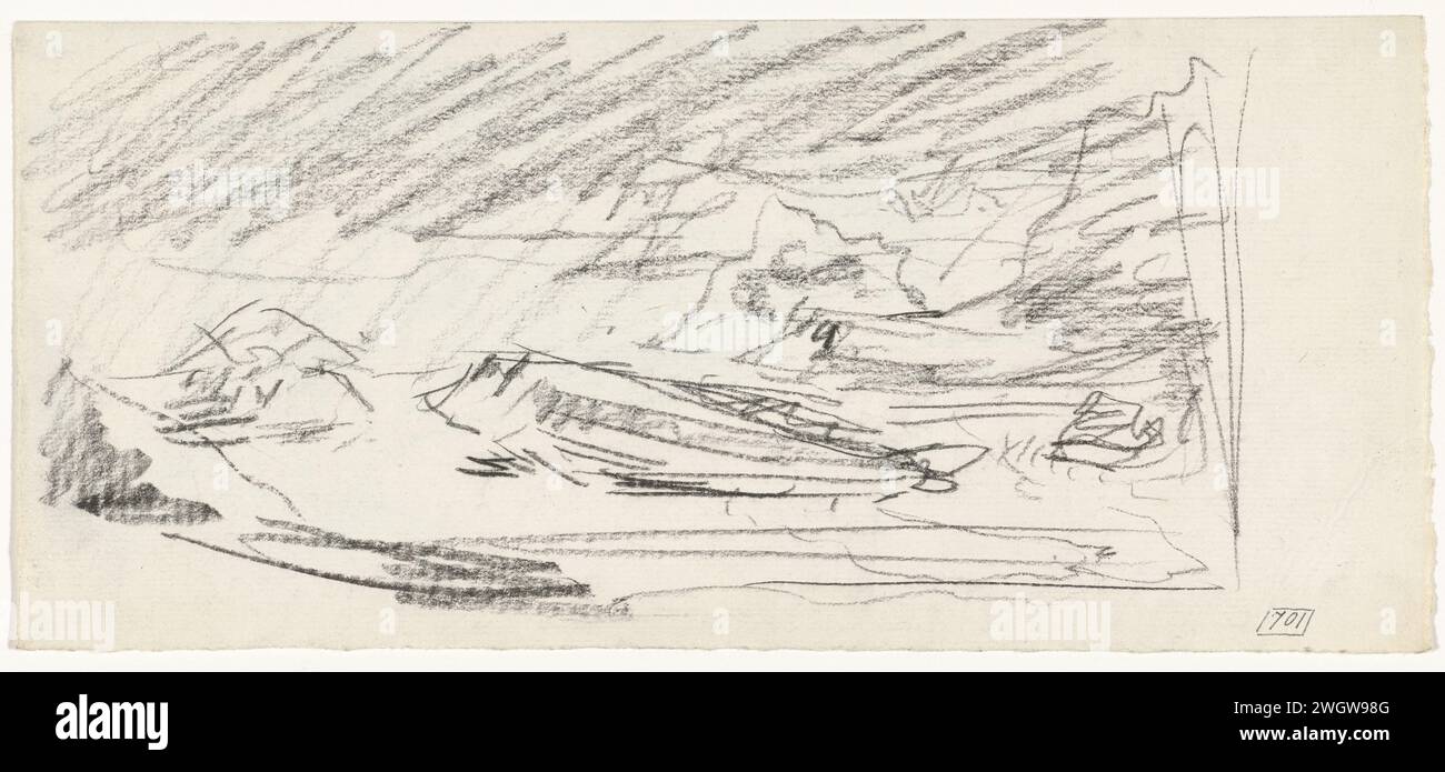 Studies of Ponen, Gerrit Willem Dijsselhof, 1876 - 1924 drawing paper ...