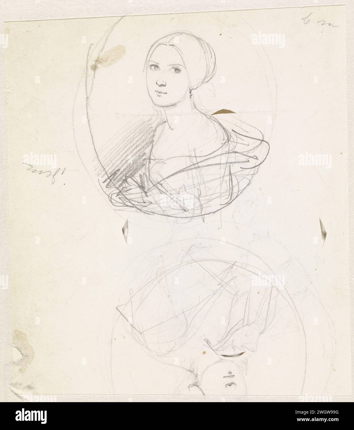 Two oval portraits of the countess of Bury, Johan Hendrik Koelman, 1846 ...