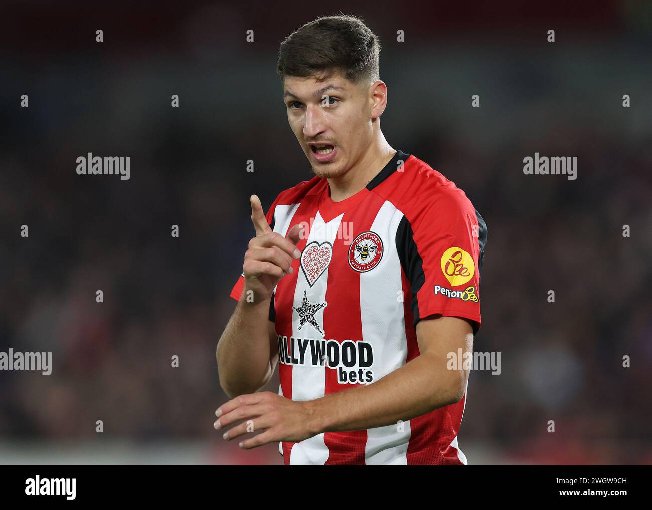 London, UK. 5th Feb, 2024. Vitaly Janelt of Brentford during the ...