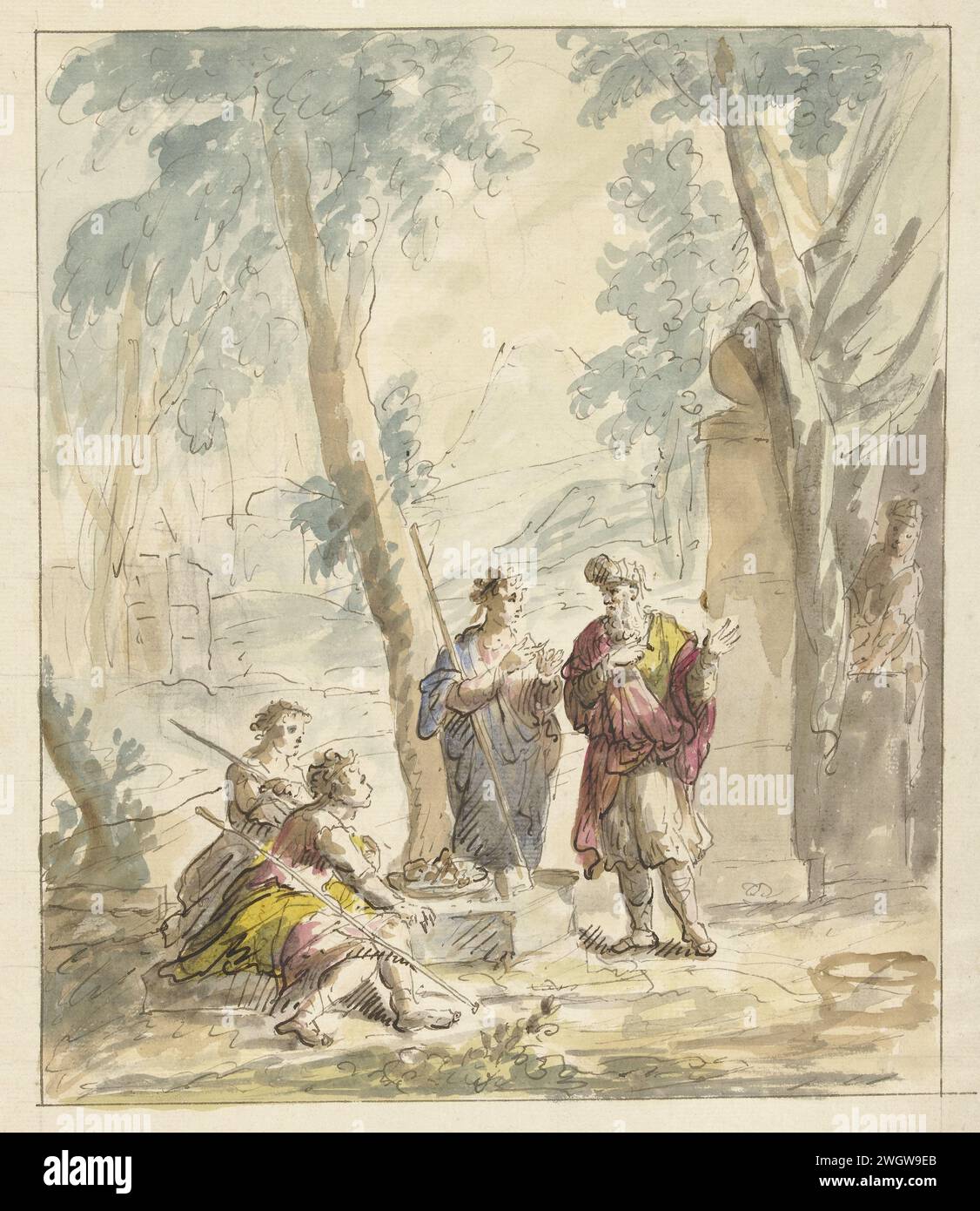 Abraham entertaining three angels hi-res stock photography and images ...