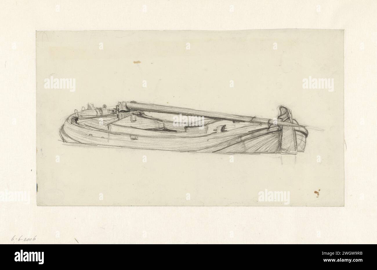 Tjalk with ironed Mast, Cornelis Gerardus' t Hooft (1791-1871), 1801 ...