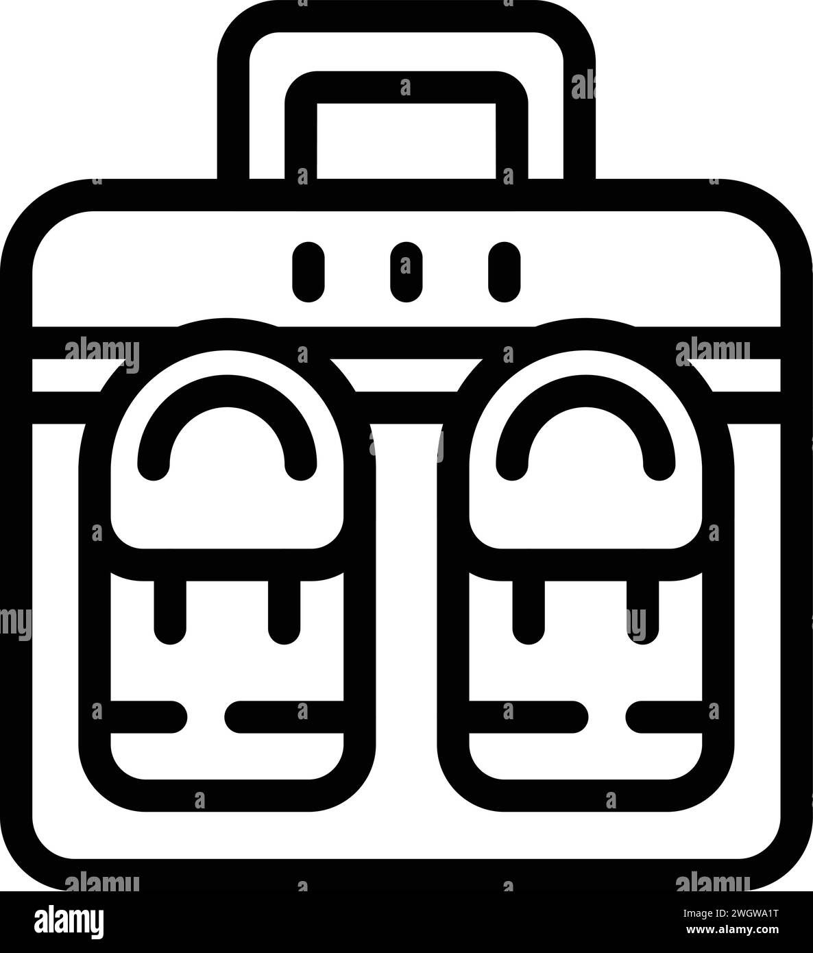 Portable bag icon outline vector. Travel tag suitcase. Airplane ...