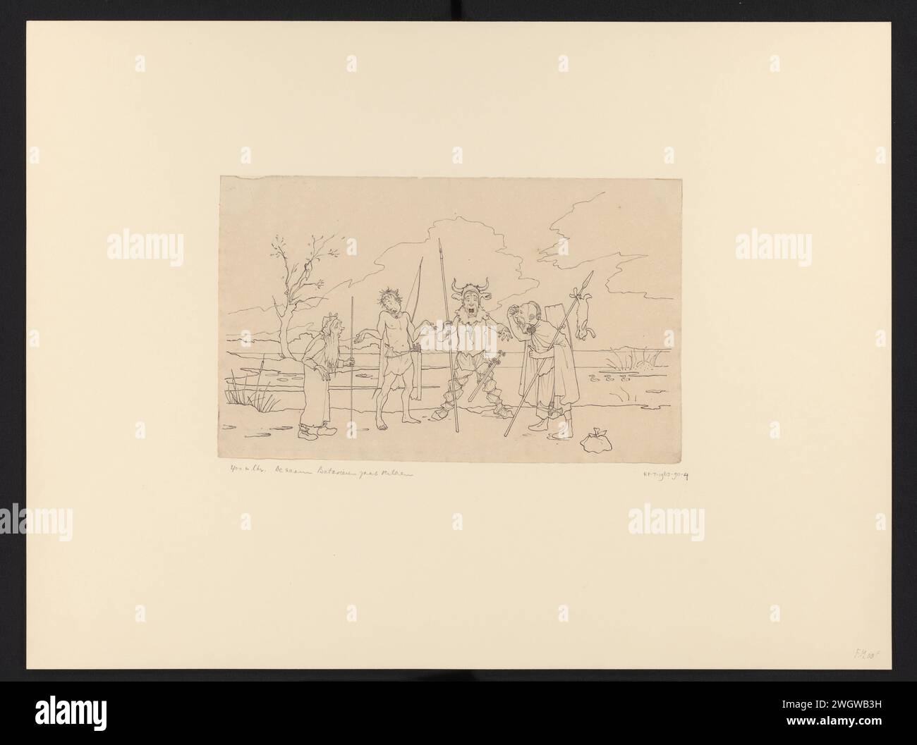 400 / The name Batavieren is lost, Johan Huizinga, 1893 - 1895 drawing ...