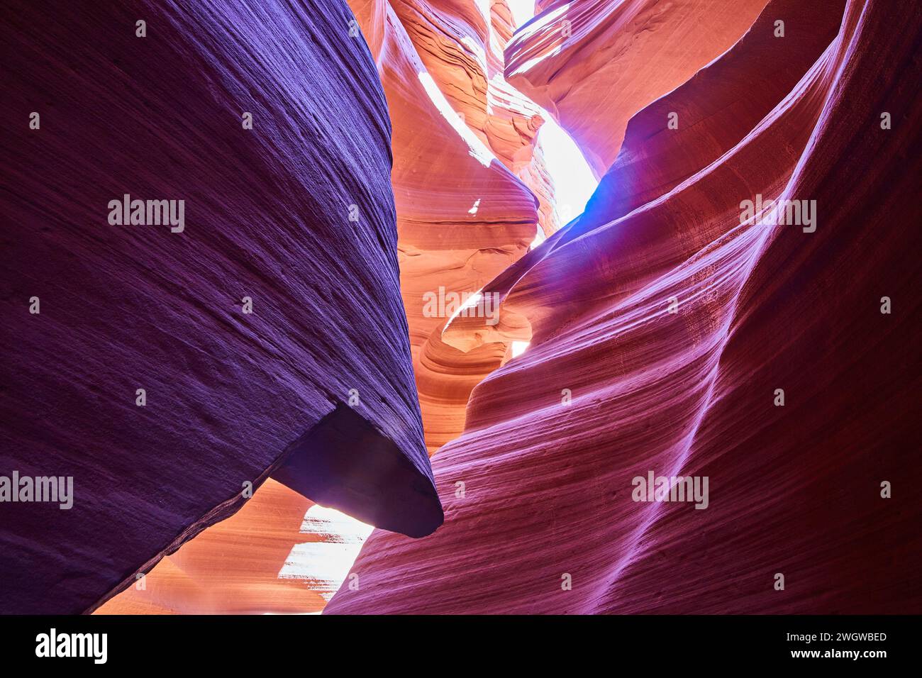 Antelope Canyon Light Beam, Red Rock Textures, Arizona Stock Photo - Alamy