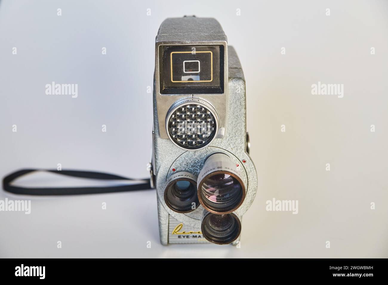 Vintage 8mm Film Camera with Dual Lenses and Wrist Strap Stock Photo ...