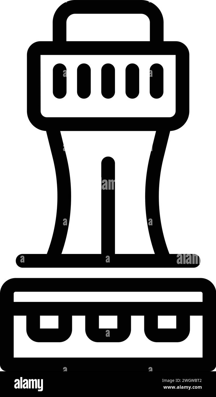 Famous city stage icon outline vector. Place tower. Spire location ...
