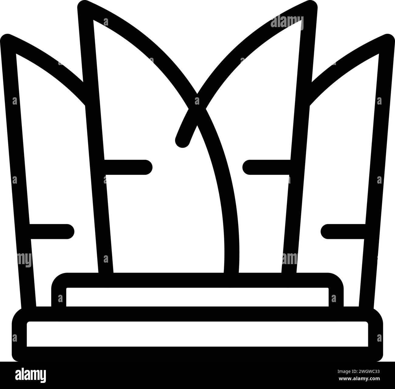 Sydney opera building icon outline vector. Skyline tower. Art monument ...