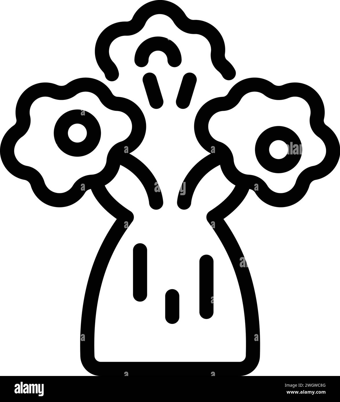 Baobab tree icon outline vector. Australian landmark. Art famous ...