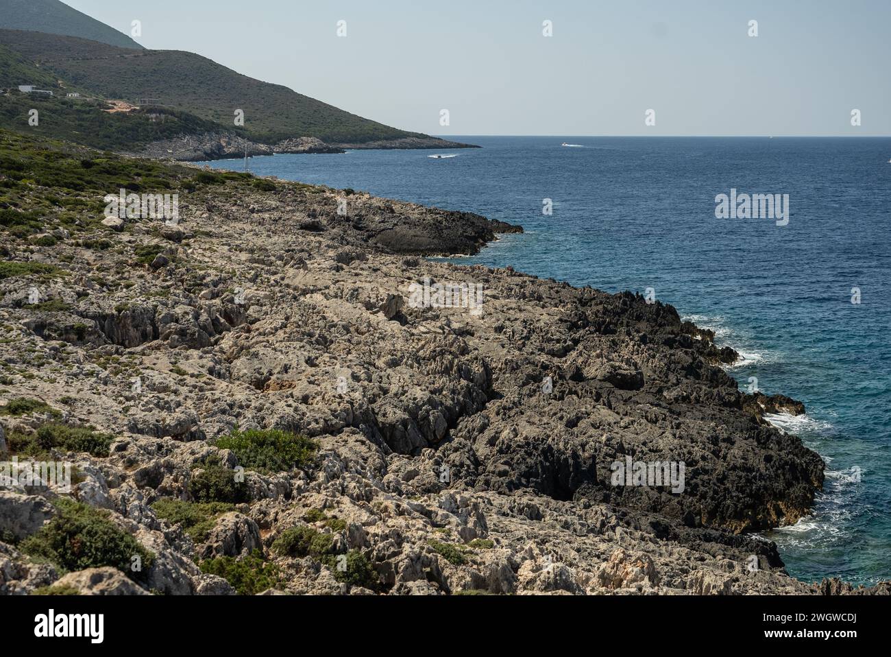Skinari cape in greece. Greece, Zakynthos, Road to skinari lighthouse ...