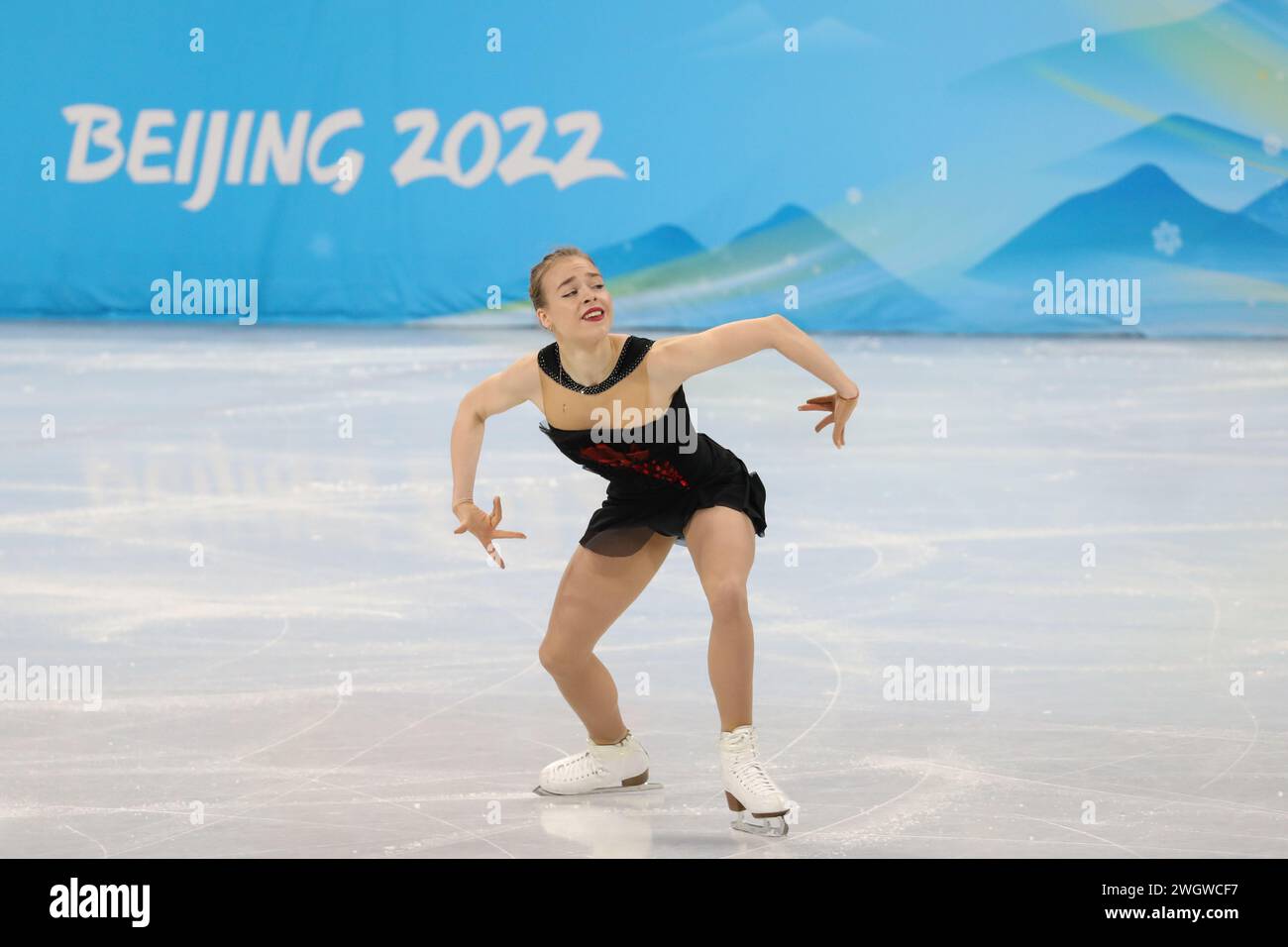 FEB 6, 2022 - Beijing, China: Anastasia Gubanova of Team Georgia skates ...