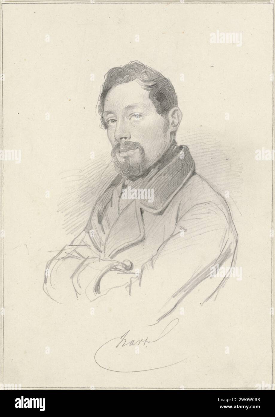 Portrait of Laurent Joseph Hart, Anonymous, 1840 - 1842 drawing Design ...