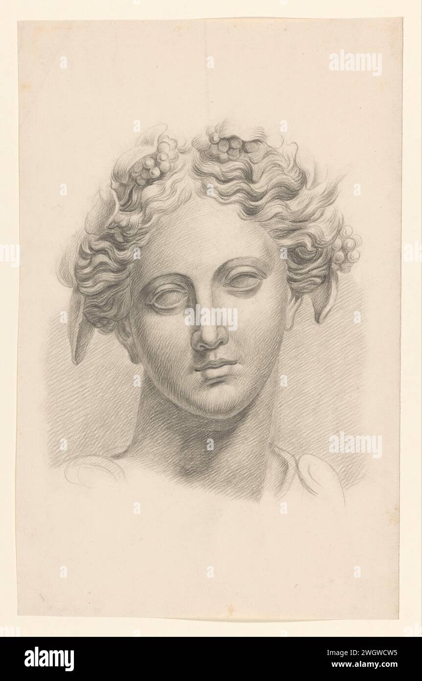 Academy study to a plaster of an antique image: Bacchant, Johannes ...
