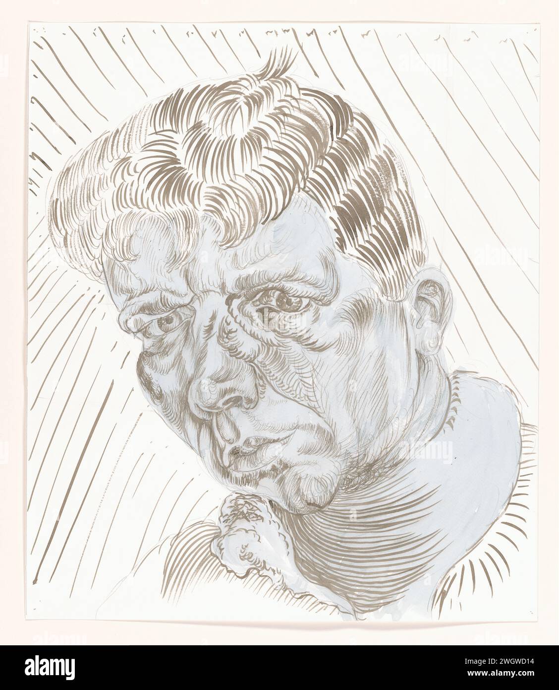 Self -portrait 2000 No. 113, Philip Akkerman, 2000 drawing ¾ and face ...