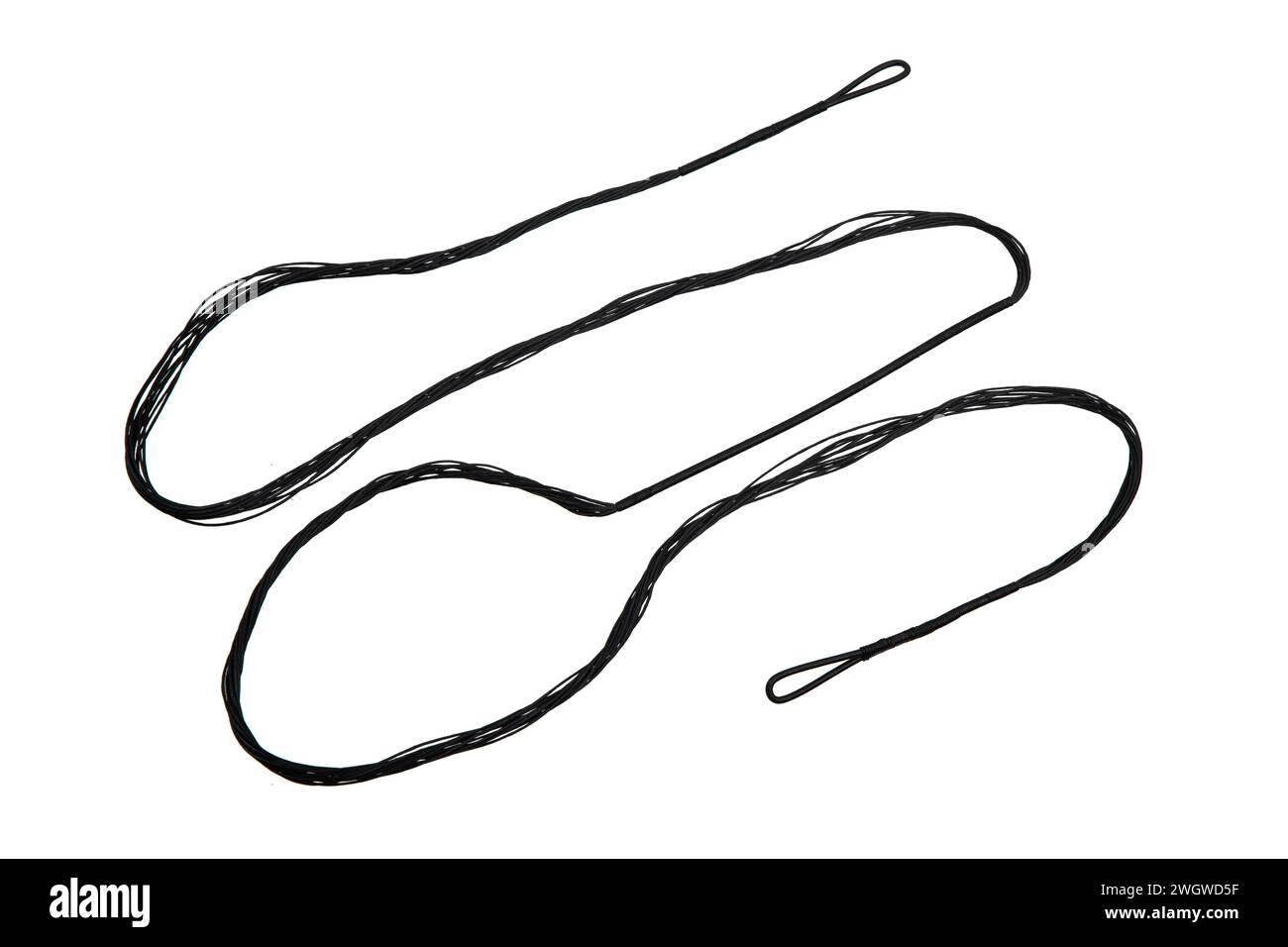 Bowstring for a bow or crossbow. Tightly woven nylon threads into one ...