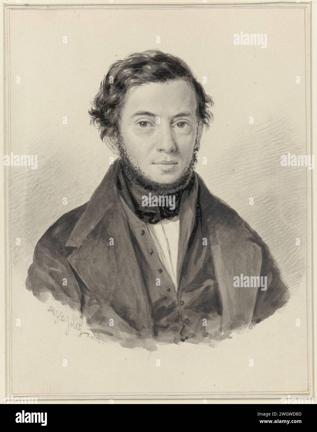 Portrait of Jacobus Theodorus Abels, Henri Jean Baptiste Jolly, 1830 ...