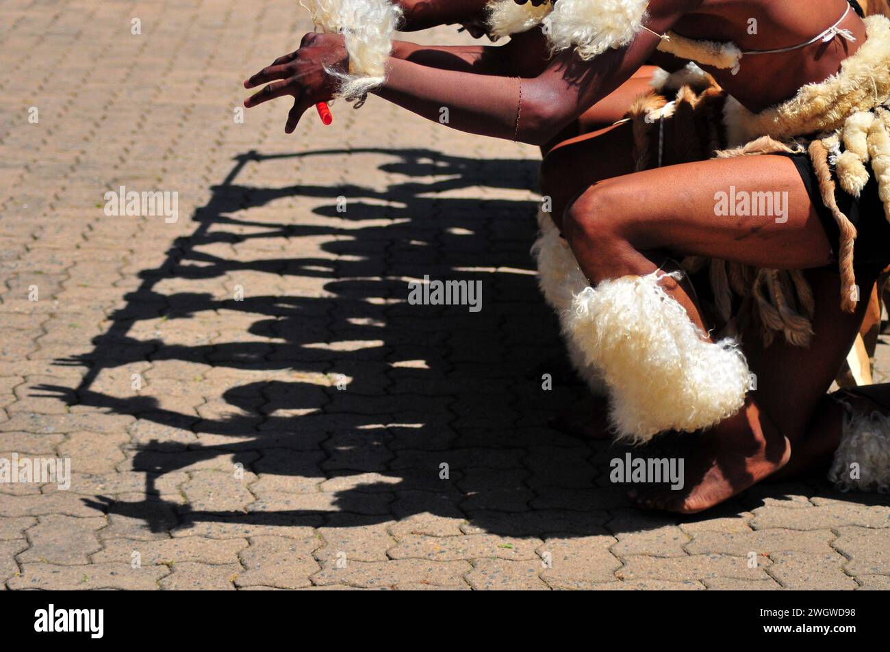 Zulu traditional dancers entertain the crowds during the iLembe Book ...