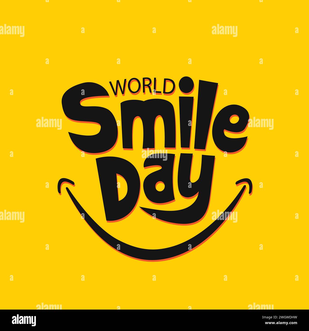 world smile day vector illustration with smile icon. Happy world smile ...