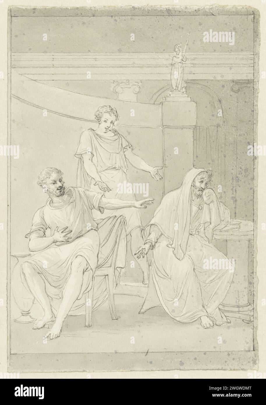 Democritus in Heraclitus, Pieter Bartholomeusz. Barbiers, c. 1782 - C ...