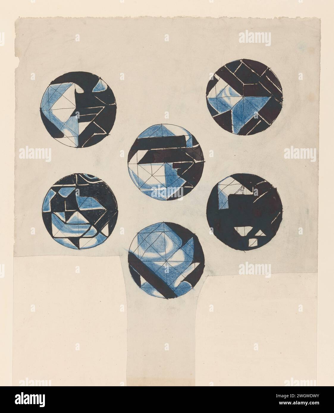 Six circular designs, Richard Nicolaüs Roland Holst (Possible), 1878 ...