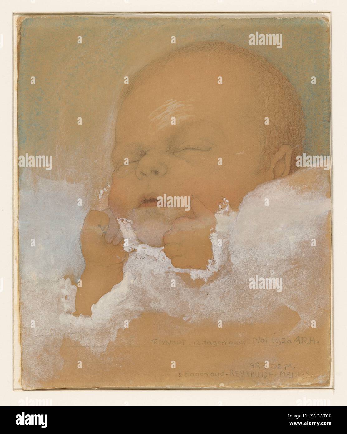 Portrait of Reynout Adrianus Roland Holst, 12 days old, Annie Roland ...