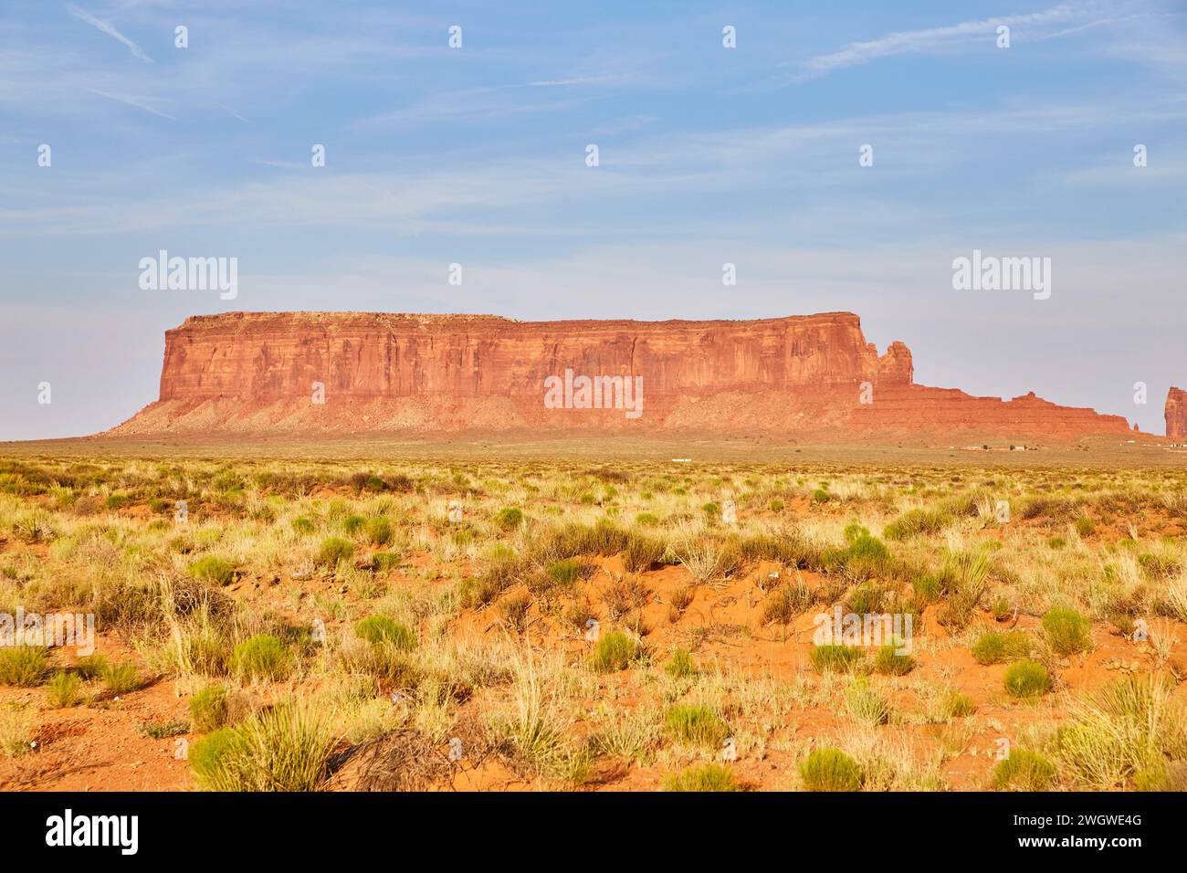 Monument Valley Mesa in Desert Landscape, Arizona Stock Photo - Alamy