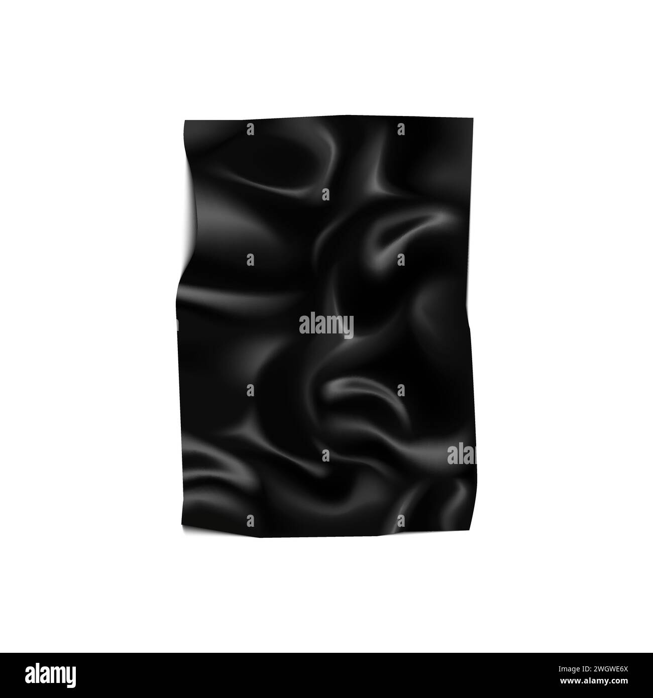 Black latex fabric with smooth wrinkles and waves texture, 3D satin ...