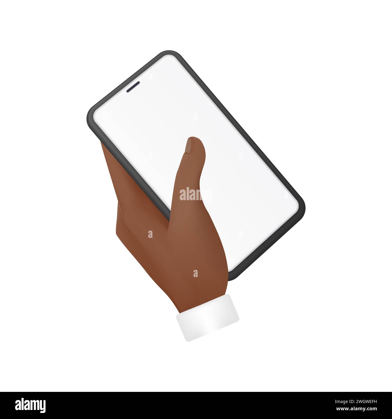 Human hand holding mobile phone to swipe and read news, messages vector ... Human hand holding mobile phone to swipe and read news, messages vector ...