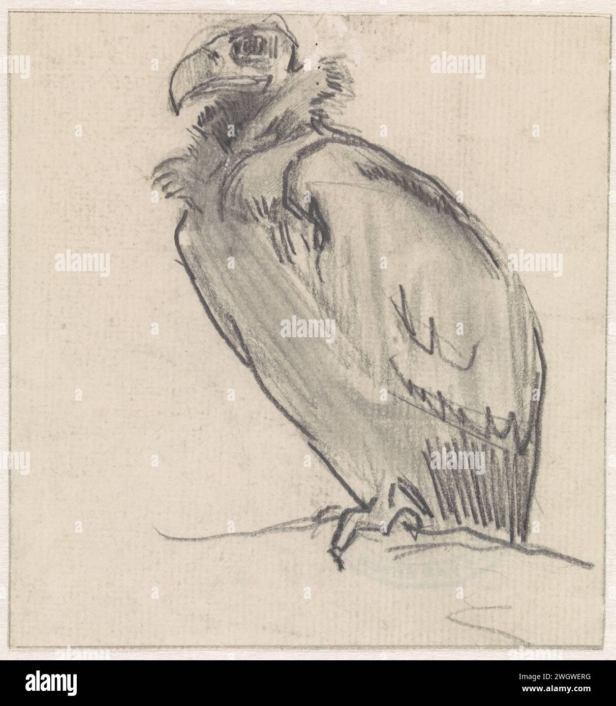 Seated Gier, to the left, Jan van Essen, 1864 - 1936 drawing paper ...