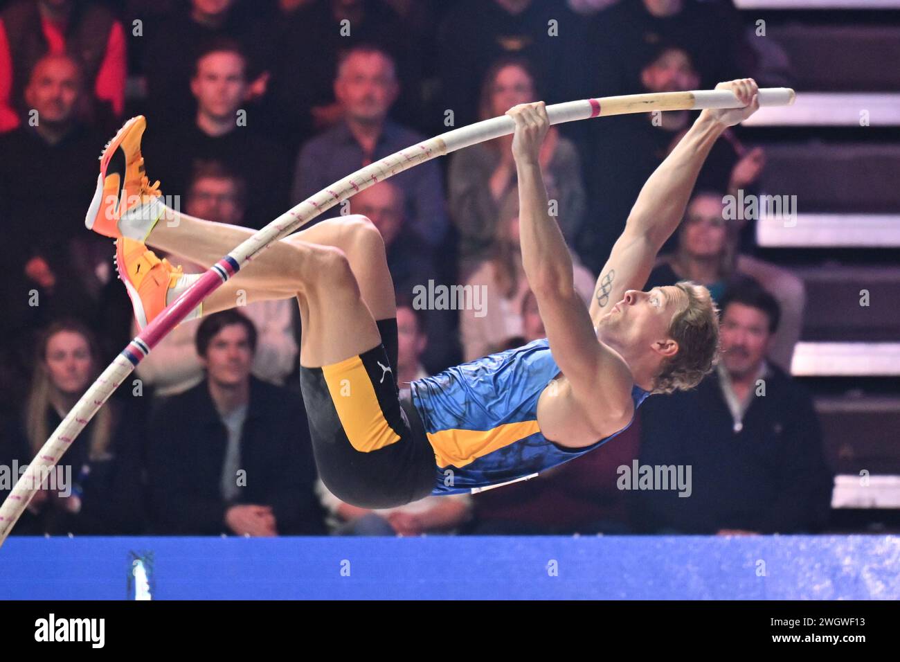 Ben Broeders of Belgium in action during the Mondo Classic pole vault ...