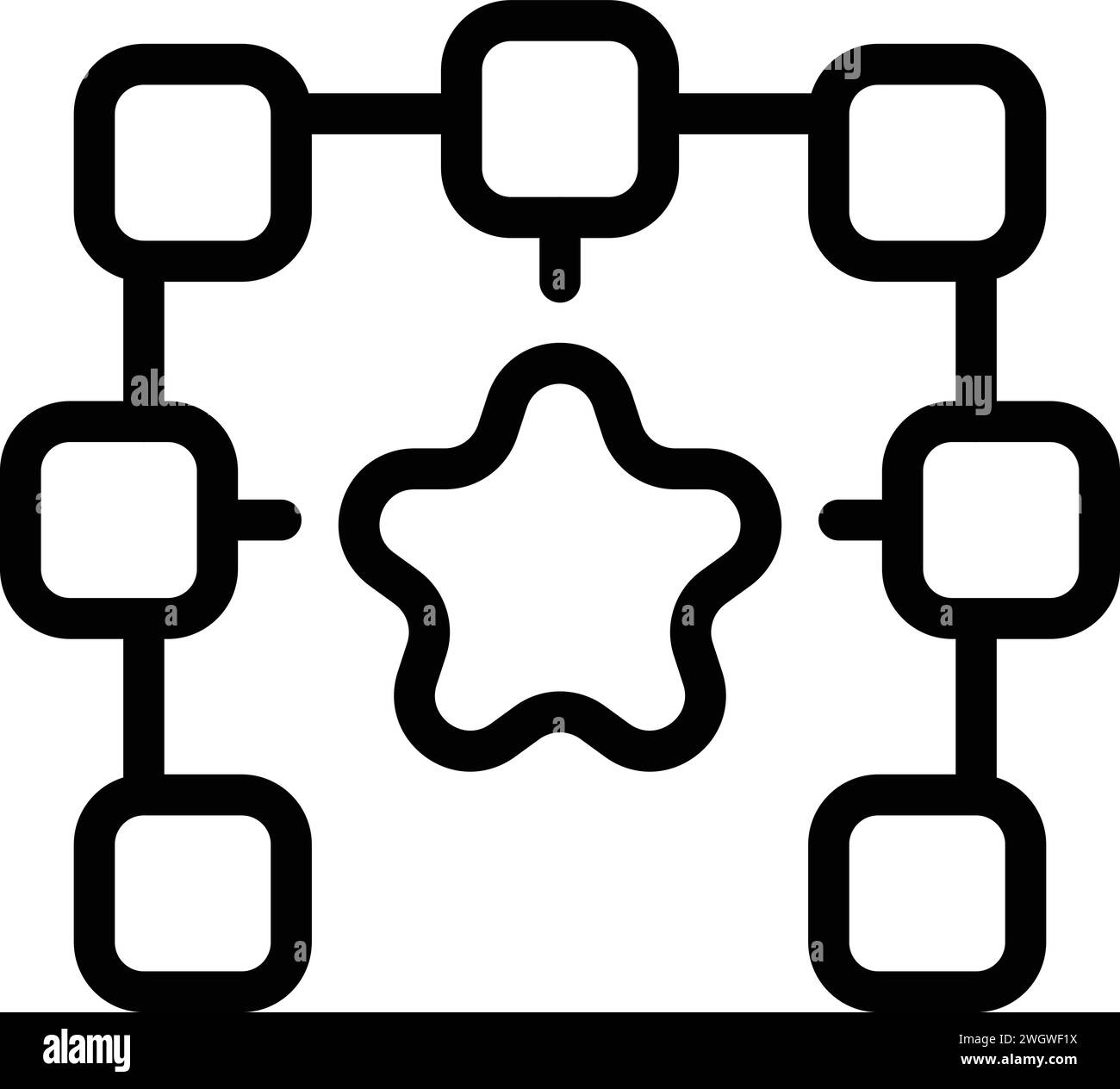 Star mission core icon outline vector. Principle choice. Code company ...