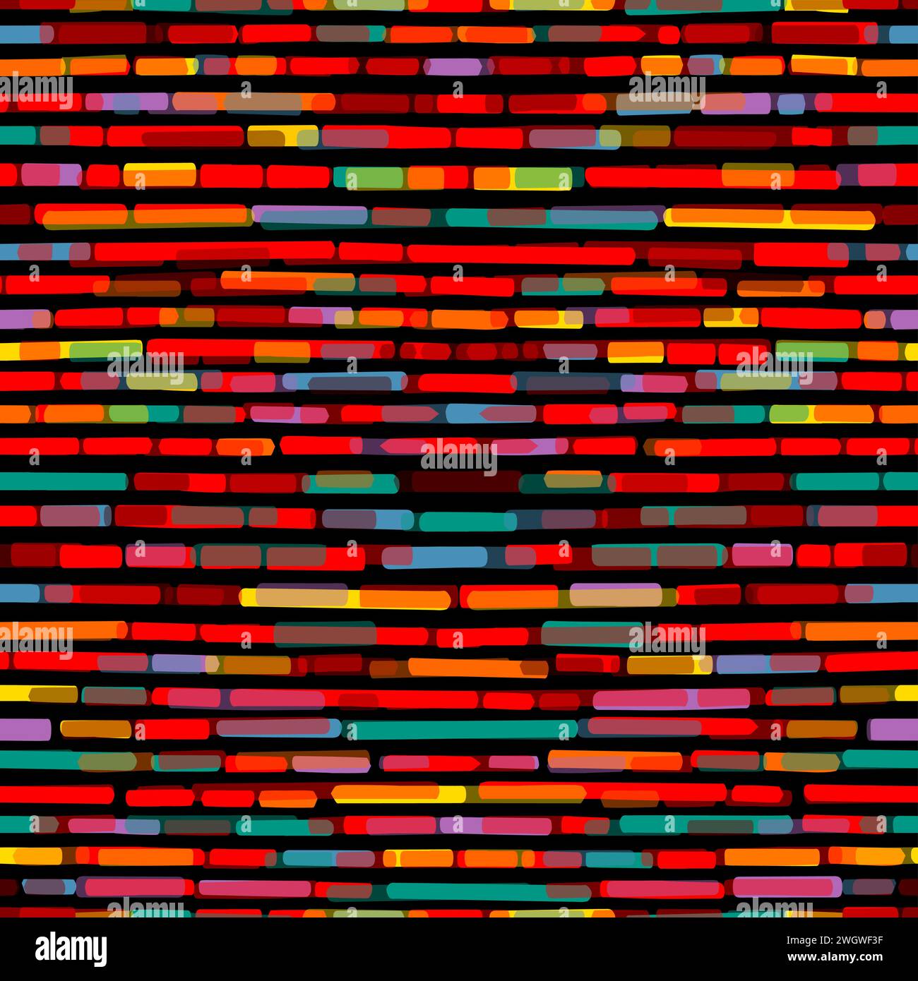Seamless background of colored stripes on a dark background. hand ...