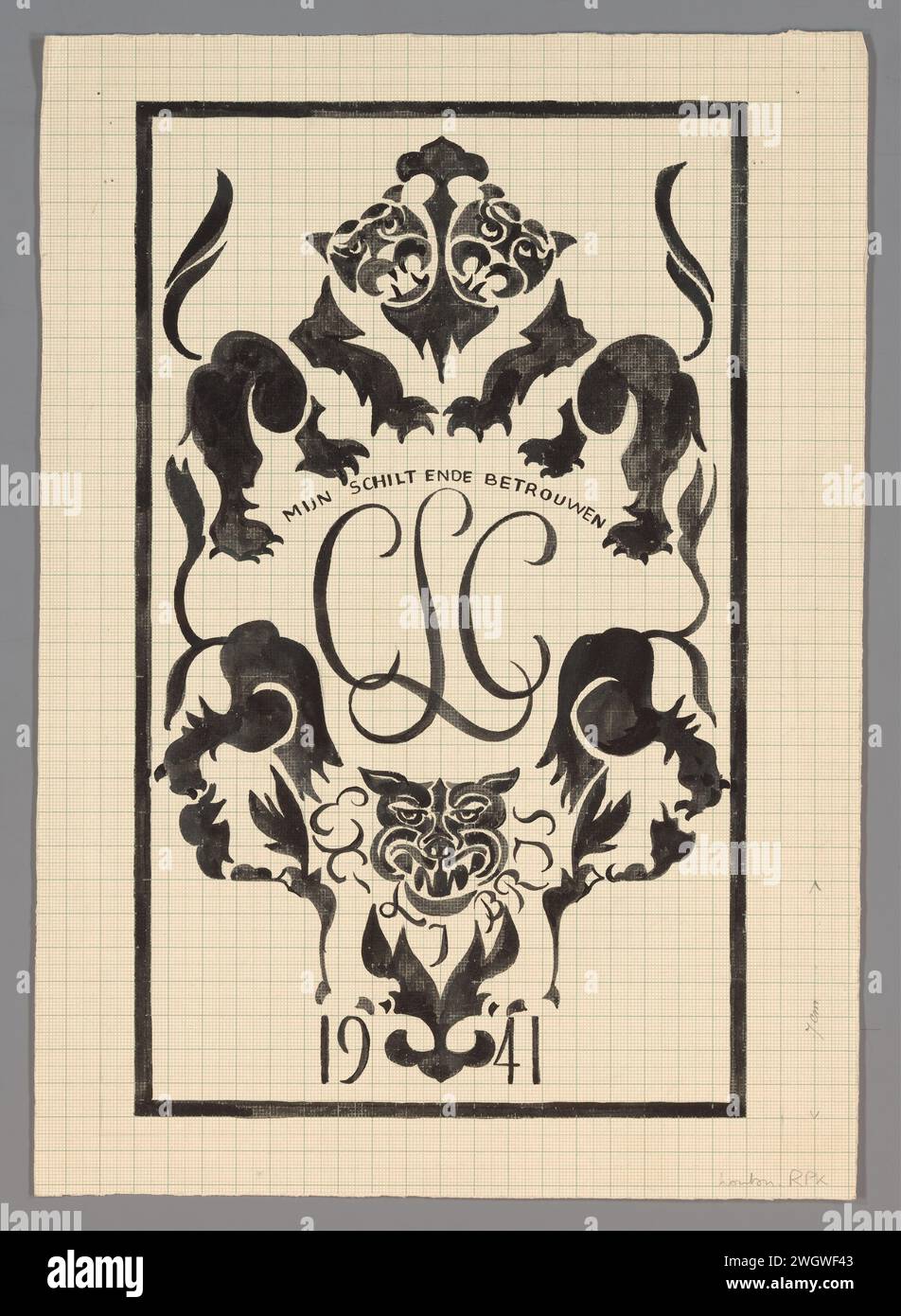 Design for the ex Libris by Carel Lion Cachet, Carel Adolph Lion Cachet ...