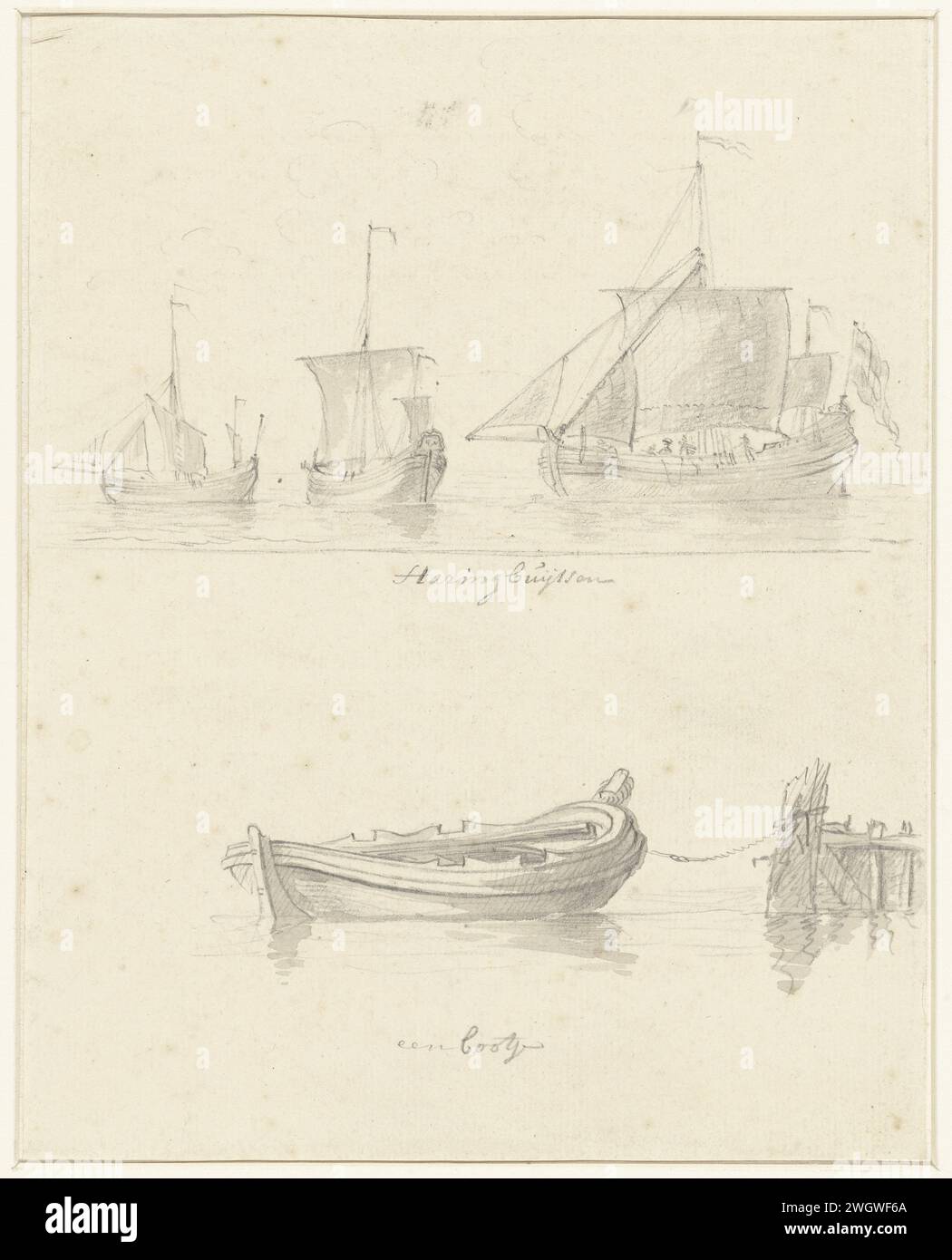 Two performances of ships, Anonymous, 1700 - 1800 drawing Two ...