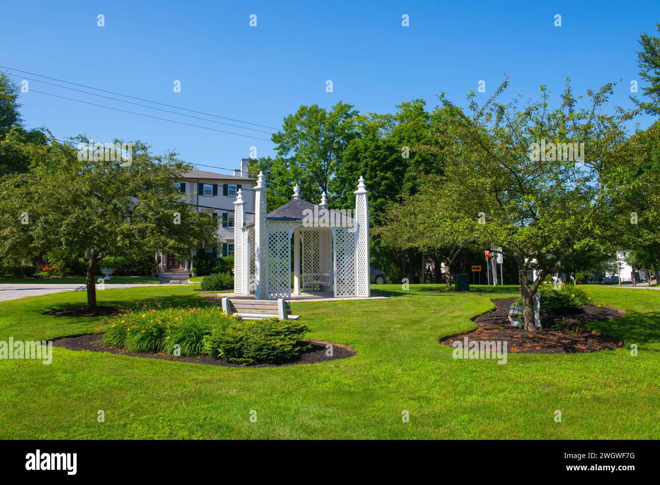 Lafayette Historic Marker on Greenland Parade in historic town center ...