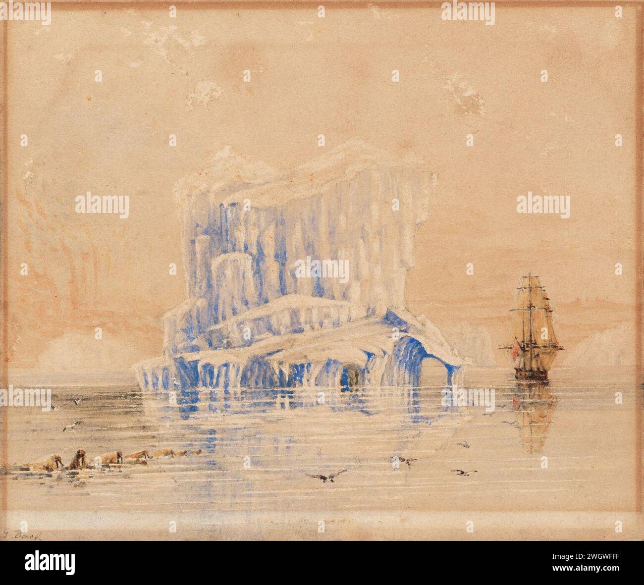 Admiral Sir George Back shows HMS Terror off a spectacular iceberg ...