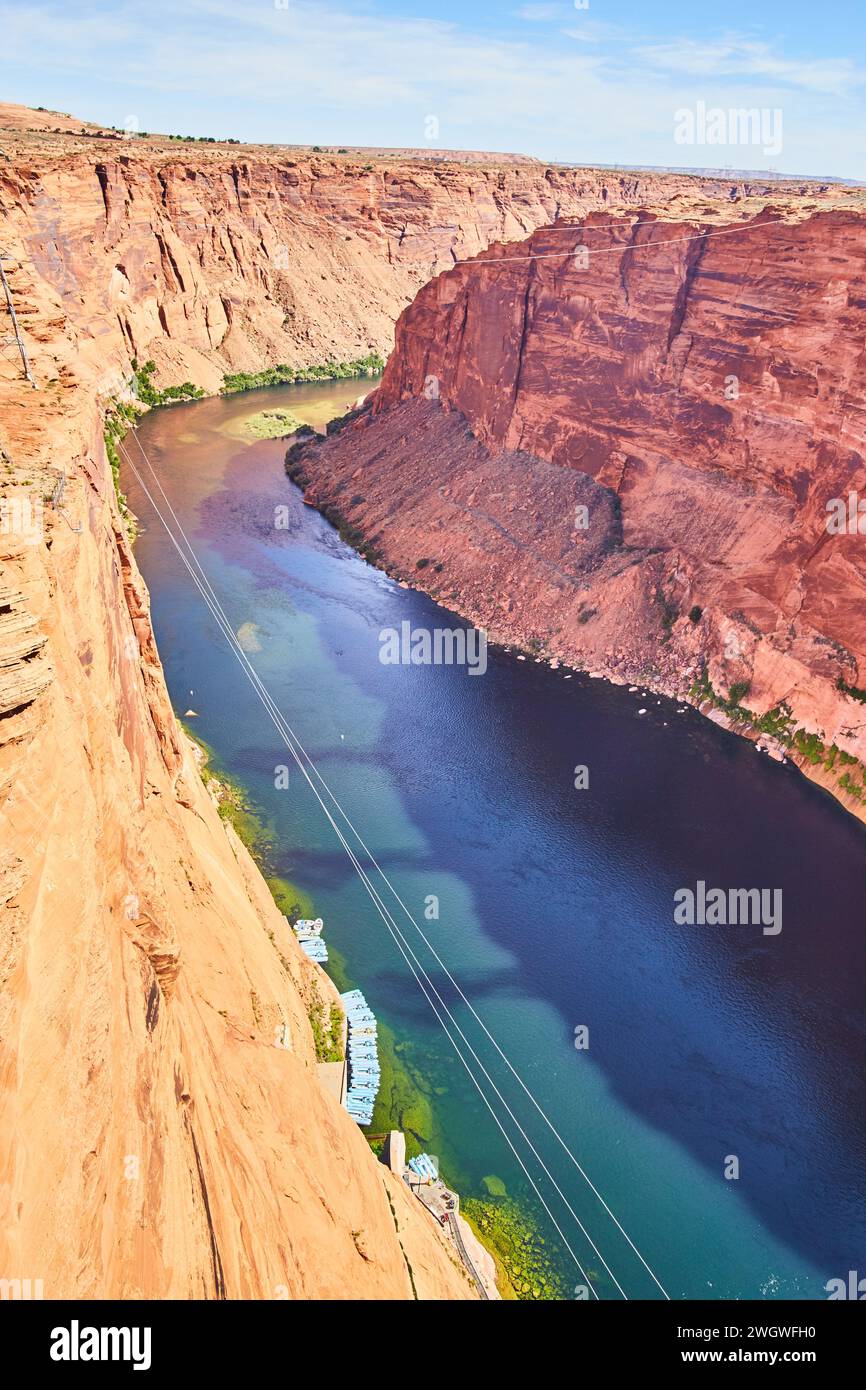 Aerial View of Sedona Canyon River Gorge with Marina Stock Photo - Alamy