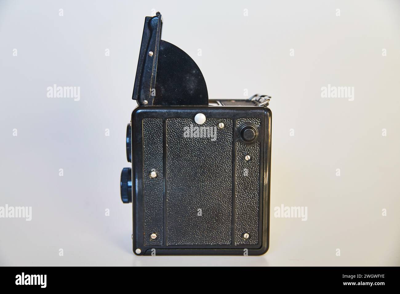 Vintage Twin-Lens Reflex Camera on Gradient Background Stock Photo - Alamy
