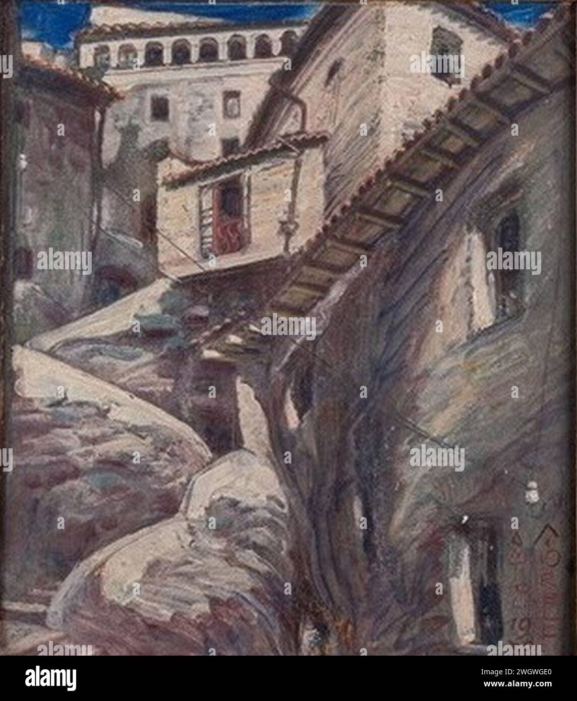 Argio Orell - La scalinata all'imbrunire - improved quality 2 Stock ...