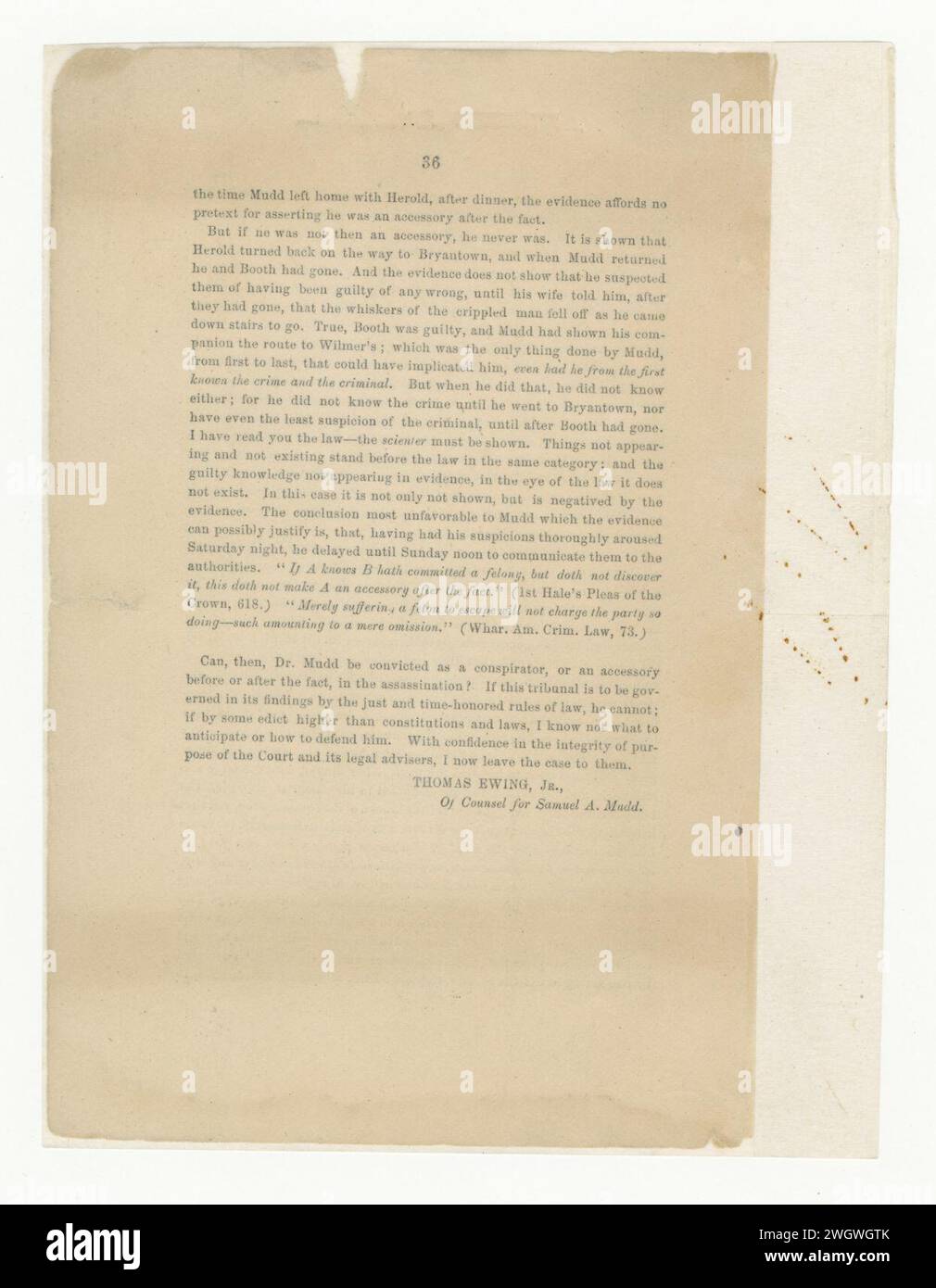 Dr samuel mudd hi-res stock photography and images - Alamy