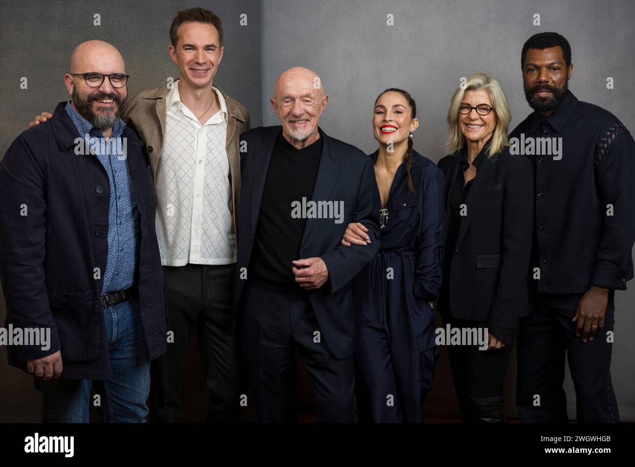 Peter Harness, from left, James D'Arcy, Jonathan Banks, Noomi Rapace ...