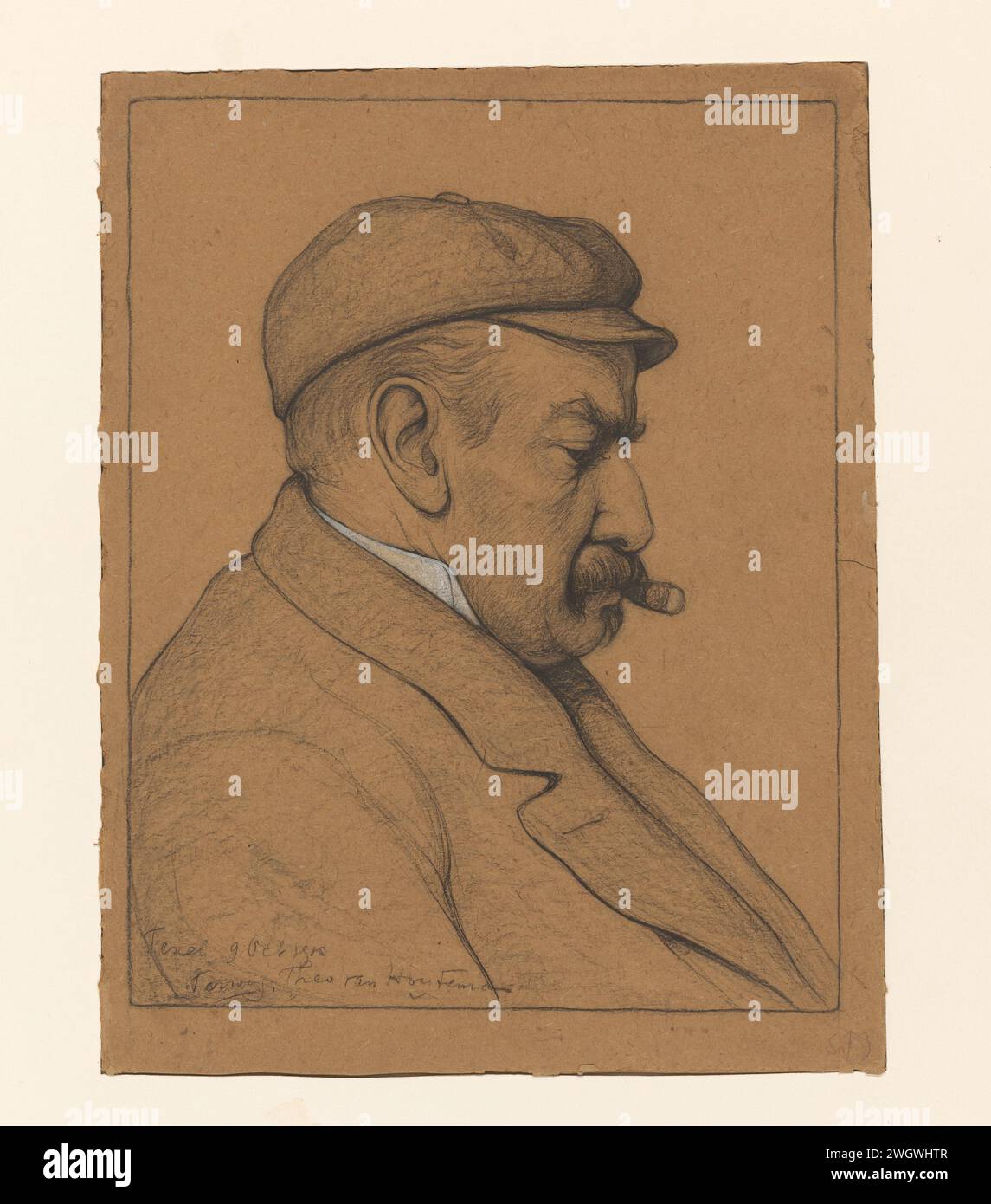 Portrait of Theo van Hoytema, a cigar smoking, Laurent Verwey van ...
