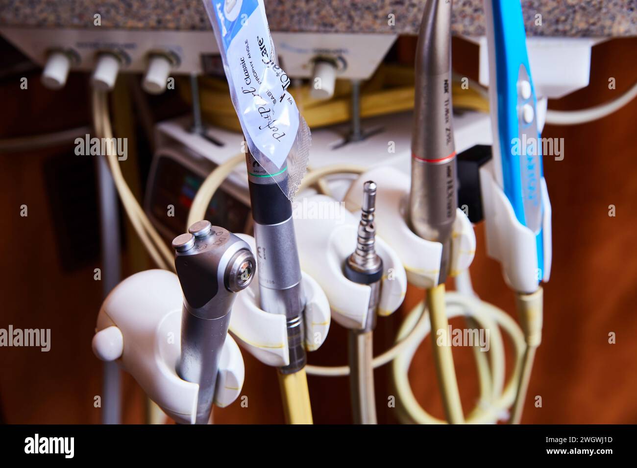 Professional Dental Instruments in Clean Office Setup Stock Photo - Alamy