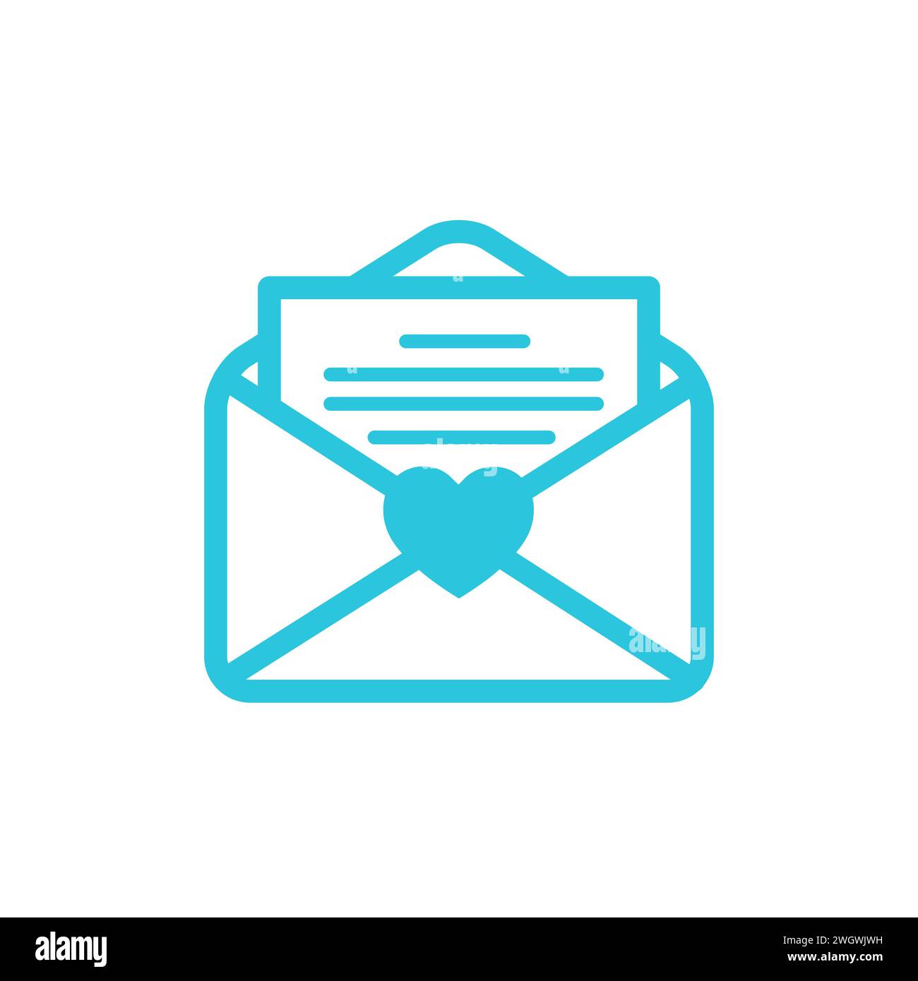 The Letter. From blue icon set Stock Vector Image & Art - Alamy