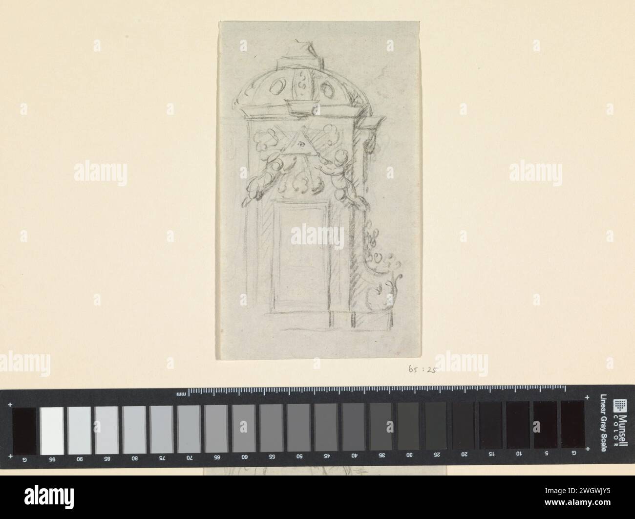 Tabernacle with putto, anonymous, 1750 - 1800 drawing Design for a ...