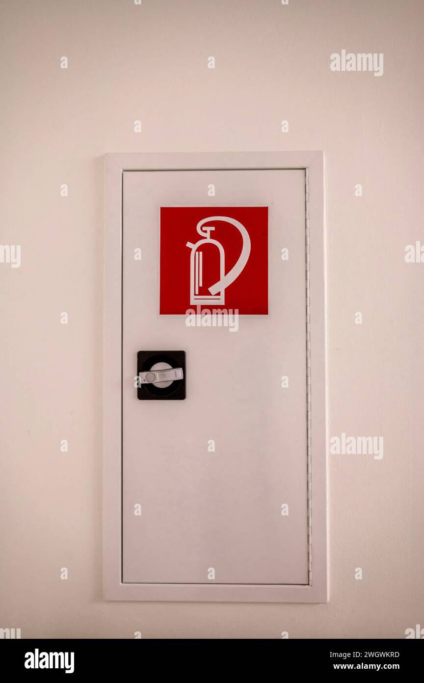 Box of a fire extinguisher hi-res stock photography and images - Alamy
